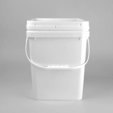Quality Square Plastic Bucket Food Grade White Color 20L for sale