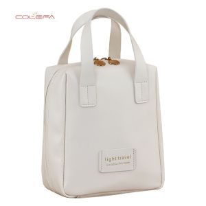 Quality Large-Capacity PU Handheld Cosmetic Bag Waterproof Premium Travel Portable for sale