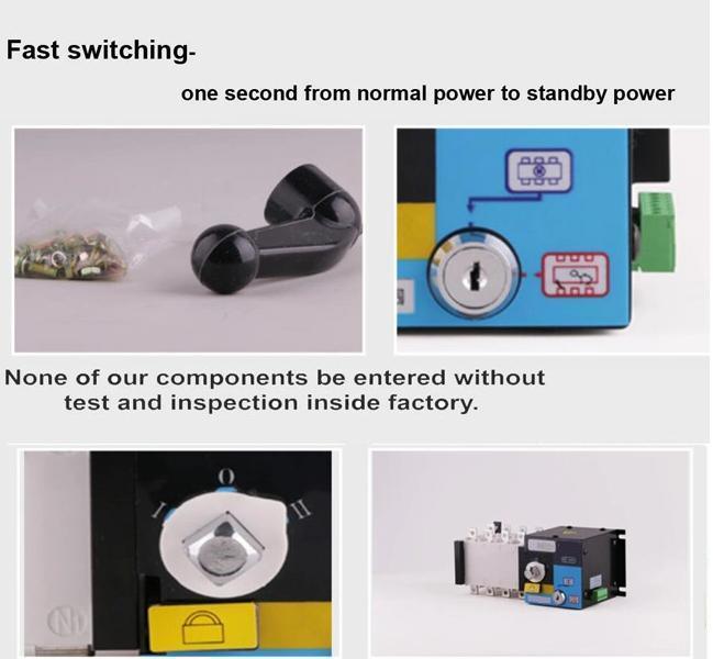 Automatic From Normal Power to Standby Power 3 Phase Changeover Switch Automatic Transfer Switch for Generator Circuit