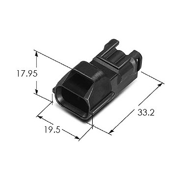 Quality Wire To Wire Electrical Cable Connectors , Car Electrical Connectors MG681373 for sale