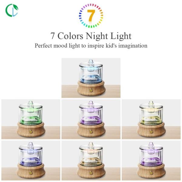 Quality Solid Wood Glass Essential Oil Ultrasonic Air Humidifier Aroma Diffuser for sale