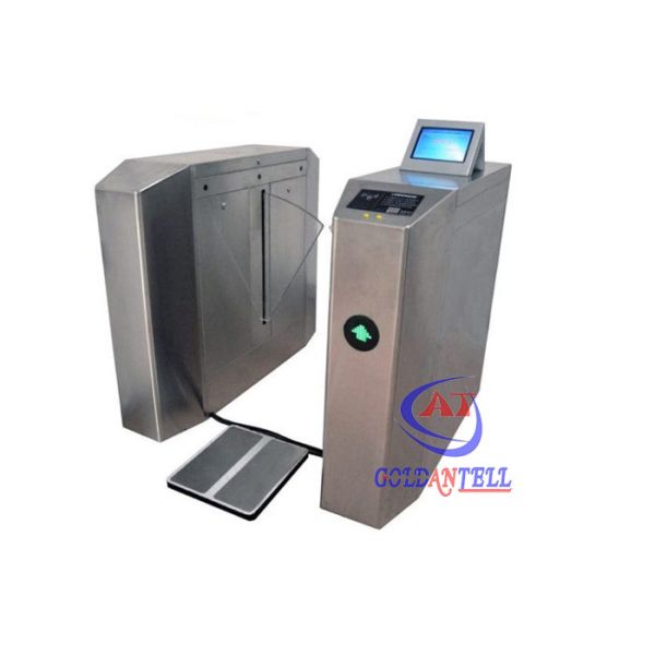 Quality 35 Person / Min Flap Barrier Gate Retractable Arm Drop Rfid Control Plus Esd for sale