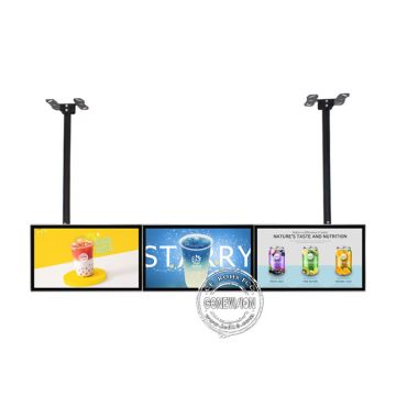 Quality 32" Ceiling Mount Android 9 Digital Signage LCD Advertising Screens Dual Screen for sale