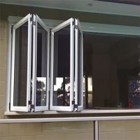 Quality Aluminum Louver Curtain Type Folding Windows With Heat Insulation Coefficient ≤2 for sale