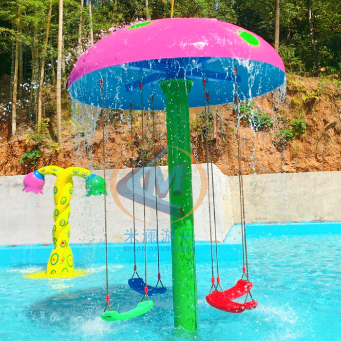 Quality Easy Installation Backyard Splash Pad Mushroom Water Spray For Fun for sale