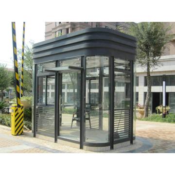 Quality Tempered Glass Police sentry shed With Ticket Windows , Working Desk , for sale