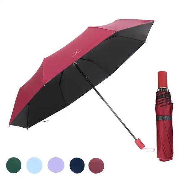 Quality Custom Black Wood Aluminum Hand Commerical Foldable Umbrella with Minimalism for sale