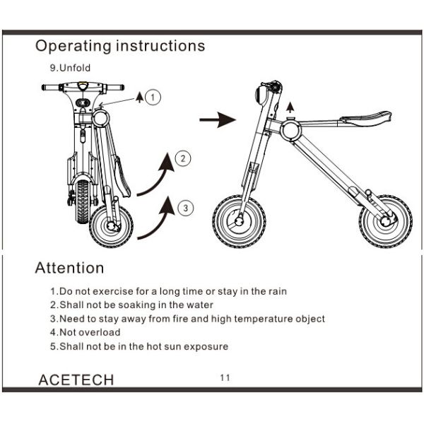 Quality AOWA Folding E Scooter Waterproof Electric Foldable Scooter With CE Certificatio for sale