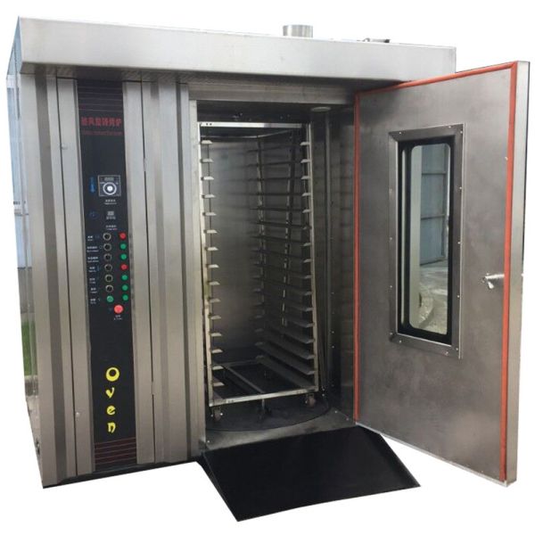 Quality 2200x1800x2000mm Luxury Bakery 32 64 Trays Rotary Oven Gas Electric for Snack Food for sale