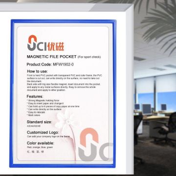 Quality UCI Magnetic File Pocket Holder Document Display Frame Writable for sale