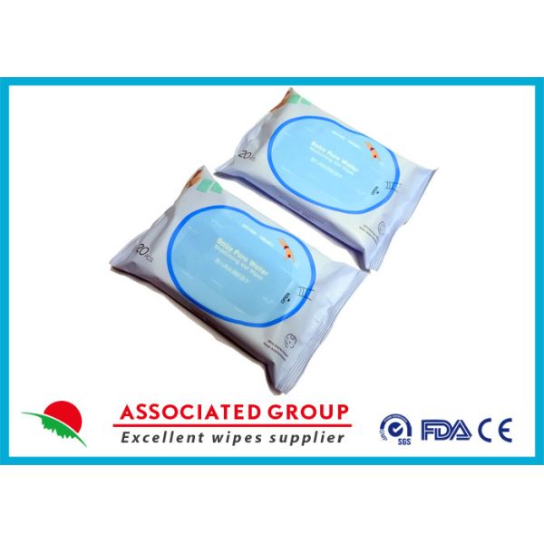 Quality Alcohol Free Biodegradable Baby Wipes , Wet Tissue Wipes Small Dot No Irritation for sale