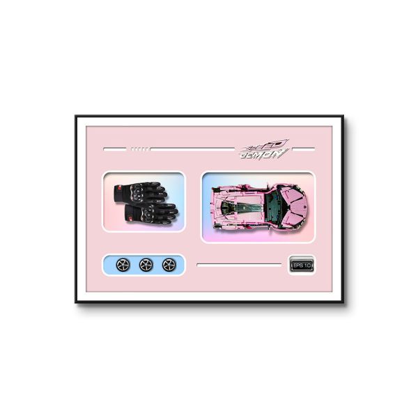 Quality Customized Color Wall Hanging Art Building Blocks 4S Car Dealership 3D Wall Murals for sale