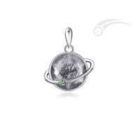 Quality Planet Meteorite 925 Sterling Silver Pendant Embracing The Beauty Of Meteorites for sale