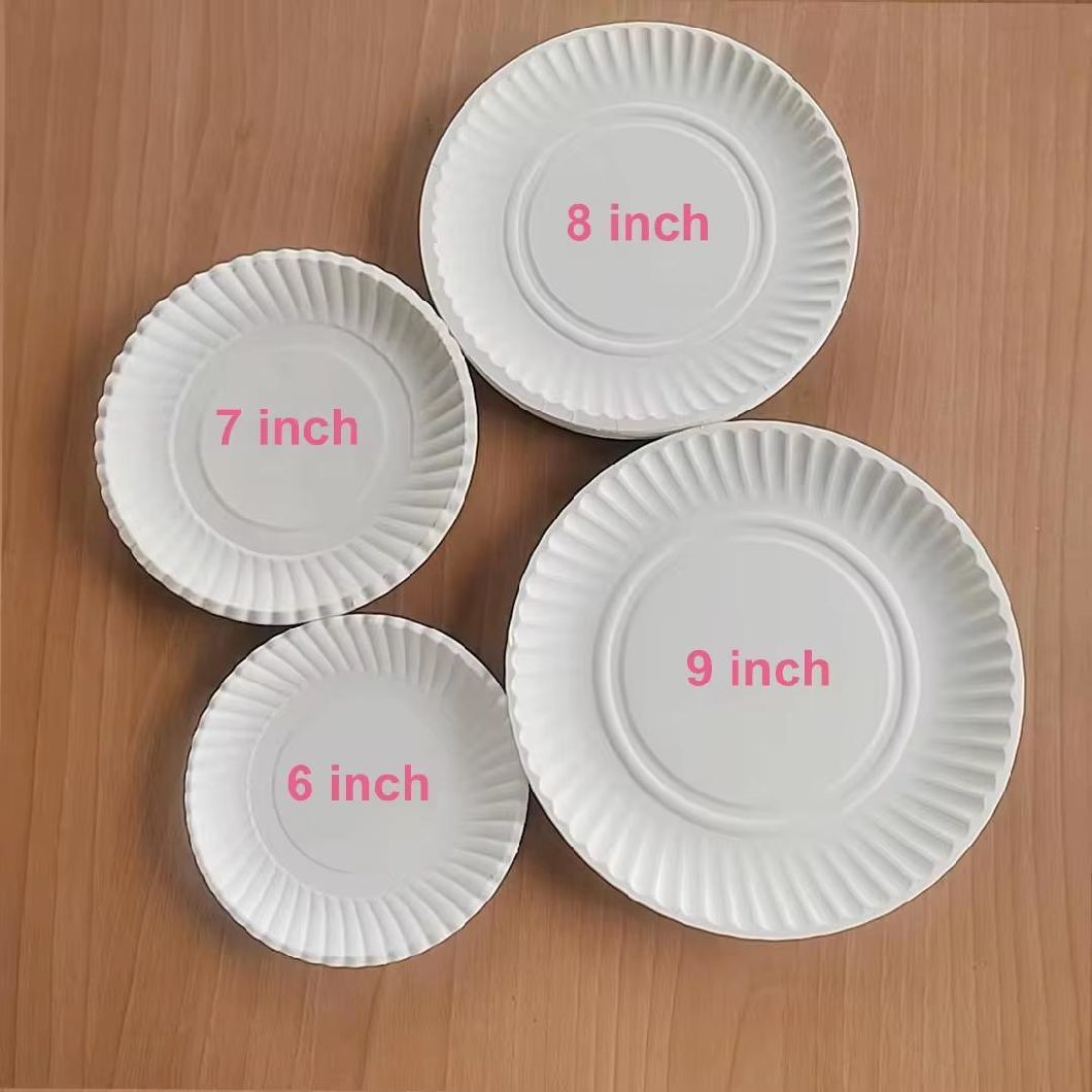 Disposable Paper Plates Household Paper Plates Vegetable Plates Chinese Style Paper Plates