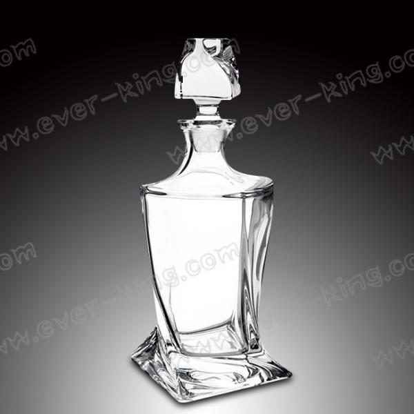 Quality Super Flint Crystal White 750ml Alcohol Container Glass for sale
