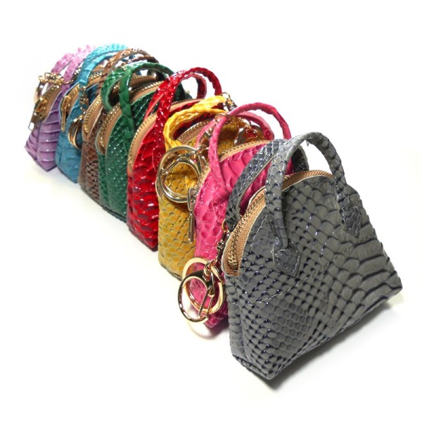 Quality OEM Personalised Leather Keychain , 9.5x10.5CM Mini Wallet Keychain for sale