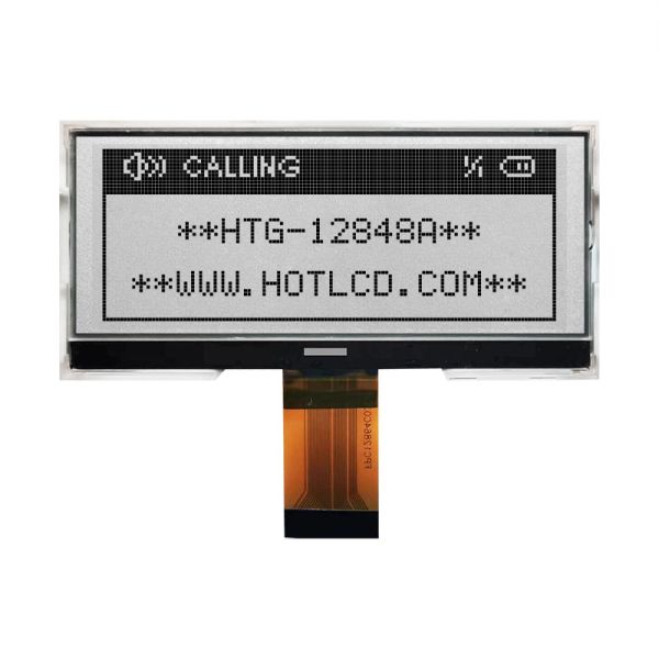Quality 128X48 Graphic COG LCD | STN Gray Display With WHITE Backlight/HTG12848A for sale