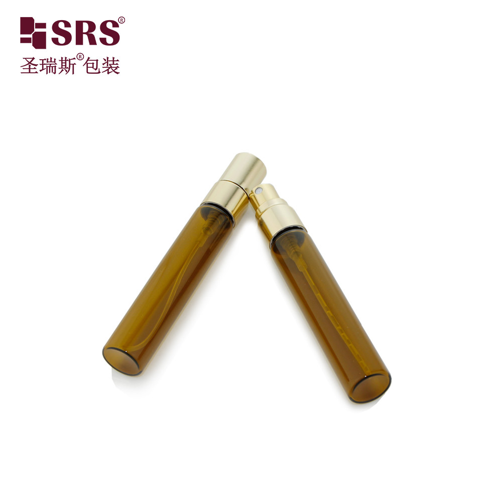 Quality BLPA-8ML 15mm DIA Amber Empty Glass Vial Tube Spray Bottle With Fine Mist for sale