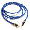china Toslink Didital Optical Cable Plated Golden 4K Port woven Blue Rope Coaxial HiFi