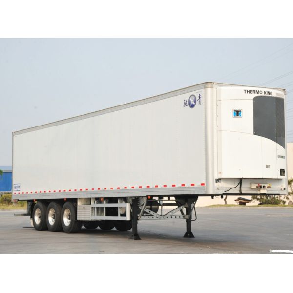 Quality Hydraulic Steering Refrigerated Semi Trailer for Frozen Vegetable Shipping EPA Certified for sale