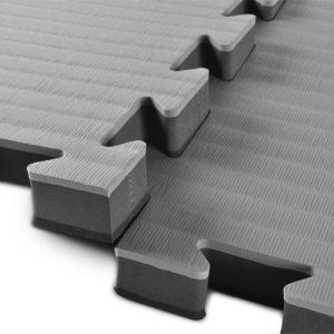 Quality Tatami Design 1x1meter 40mm Judo Gym Foam Mat Black And Grey for sale