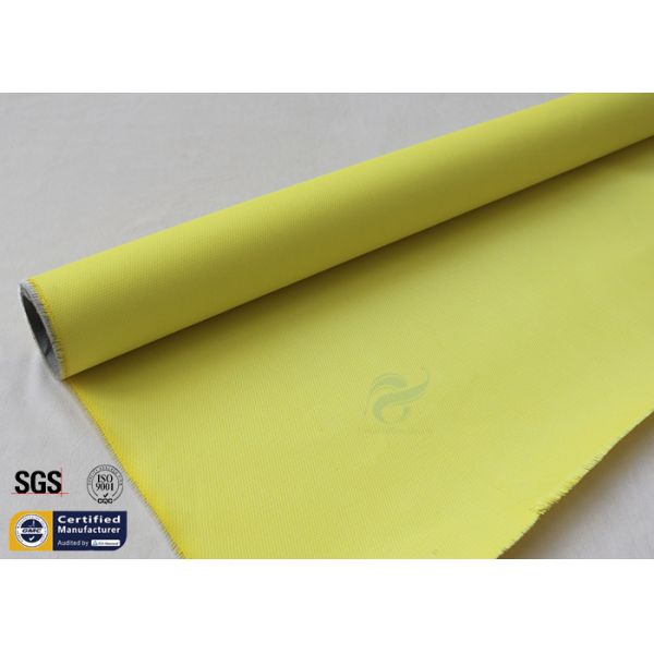Quality Yellow Acrylic Coated Fiberglass Fabric 0.43MM 15.6OZ Fire Fighting Blanket for sale