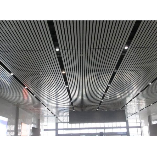 Quality Linear U Strip Ceiling Aluminium Strip 85mm Width Silver Color Strip Panel for sale