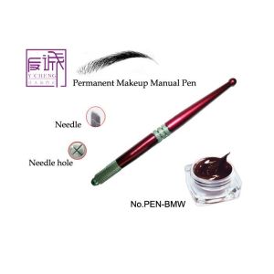 Quality Eyebrow Permanent Makeup Manual Tattoo Pen with 15-Prong Curved Needles for sale