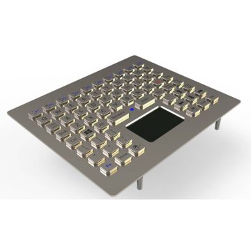 Quality Super-tiny Stainless Steel Industrial Keyboard With Touchpad And Function Keys for sale