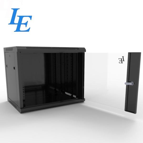 Quality 19 Inch 9u Wall Mounted Ral9004 Rack Enclosure Server Cabinet for sale