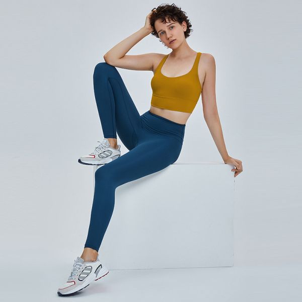 Quality Fashion No Front Line Gym Sport Leggings , 7 8 Workout Leggings 80 Percent Nylon for sale