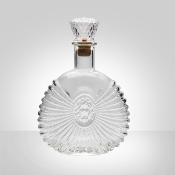Quality Super Flint Diamond Cut Glass Decanter ,  XO, brandy ,  Vodka Liquor Gin Rum Tequila Whisky Brandy Spirit Glass Bottle With Solid Glass Stoppers for sale
