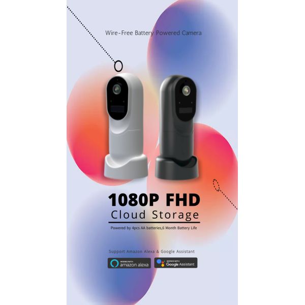 Quality Outdoor 1080P Wide Angle Security Camera , IP Network Camera Wire Free Battery for sale