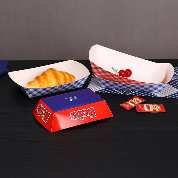 Quality Stamping Biodegradable Long Fried Chicken Box Disposable Paper Containers for sale