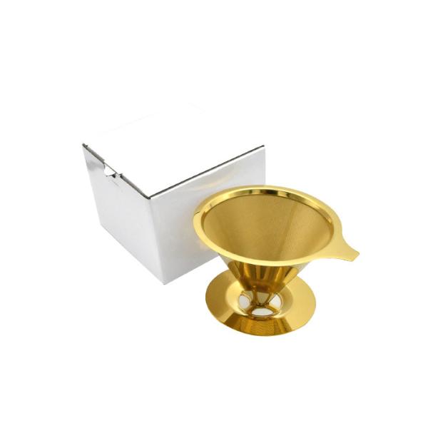 Quality Food 160g Stainless Steel Mesh Coffee Filter Coffee Strainer Mesh Titanium Gold for sale