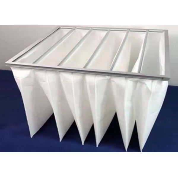 Quality F7 Fiber Filter Bag 5.33cm/s Velocity , Superfine fibre Air Filter Element for sale