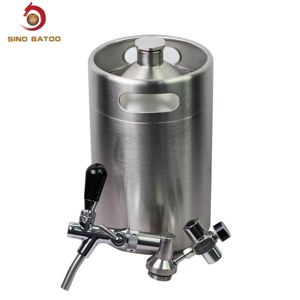Quality Home Brew 5L Single Wall Pressurized Growler Tap System for sale
