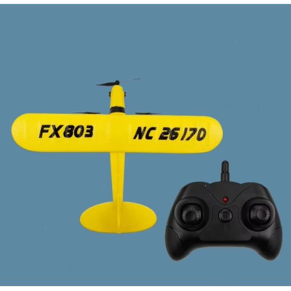 Quality Fx803 Piper Cub J-3 RC Plane Model tech 2.4GHz Remote Control Airplane Glider for Outdoor Video Capture Resolution N/A for sale