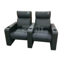 China 2 Seater Leather Electric Recliner Sofa Premium Genuine Leather Material factory