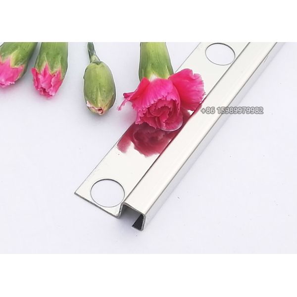 Quality Mirror Effect Stainless Steel Tile Trim with 8mm / 10mm square edge for sale