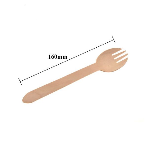 Quality Recyclable Wooden Disposable Cutlery Set Eco Friendly Utensils 160mm for sale