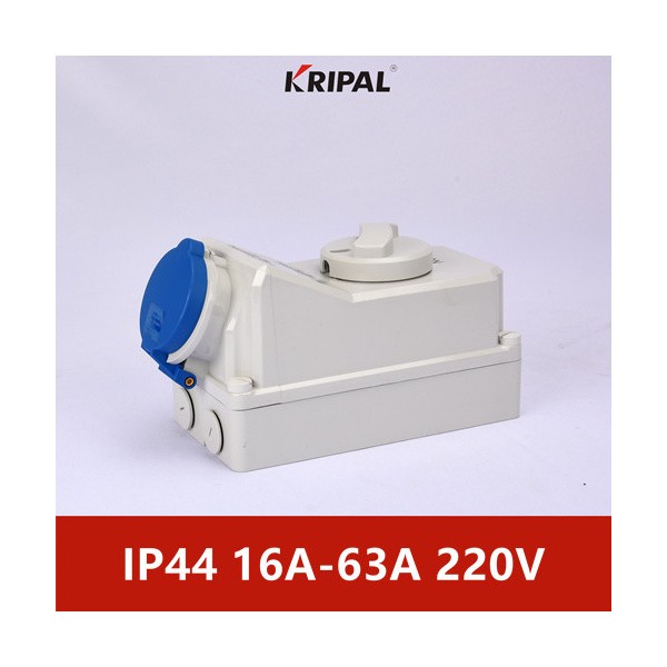 Quality 220V IP44 Waterproof Mechanical Interlock Switch Sockets IEC Standard for sale