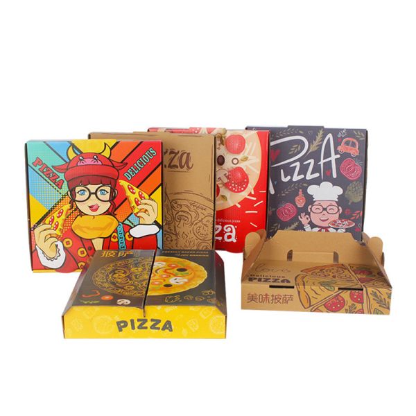 Quality Takeaway Corrugated Cardboard Pizza Boxes Custom Logo Printing for sale