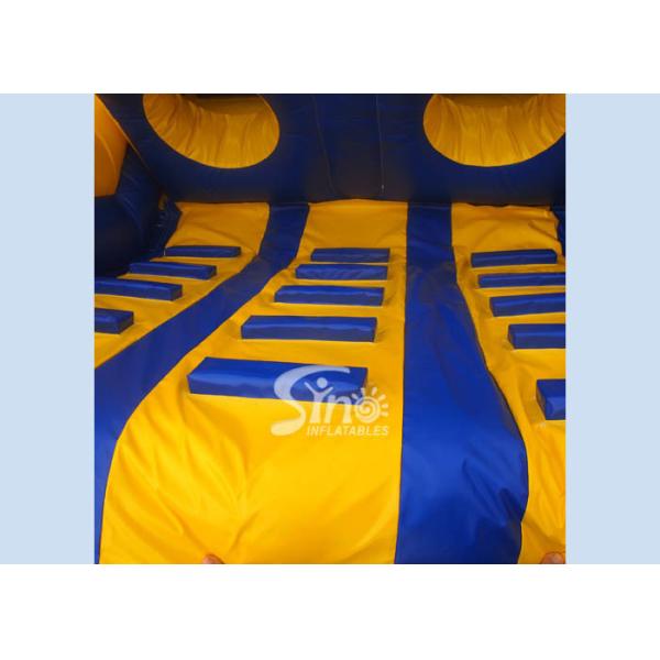 Quality Outdoor 12 mts Long Children Brumbies Ruby Inflatable Obstacle Course Made Of for sale