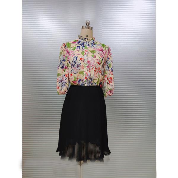 Quality Water print Recycled Polyester GRS Floral Printed Blouse for sale