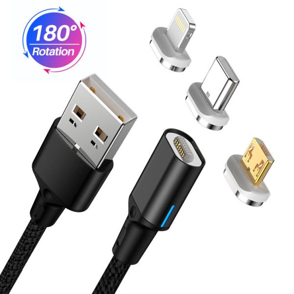 Quality Square 180 Rotation OEM Magnetic USB Charging Cable Data Sync for sale