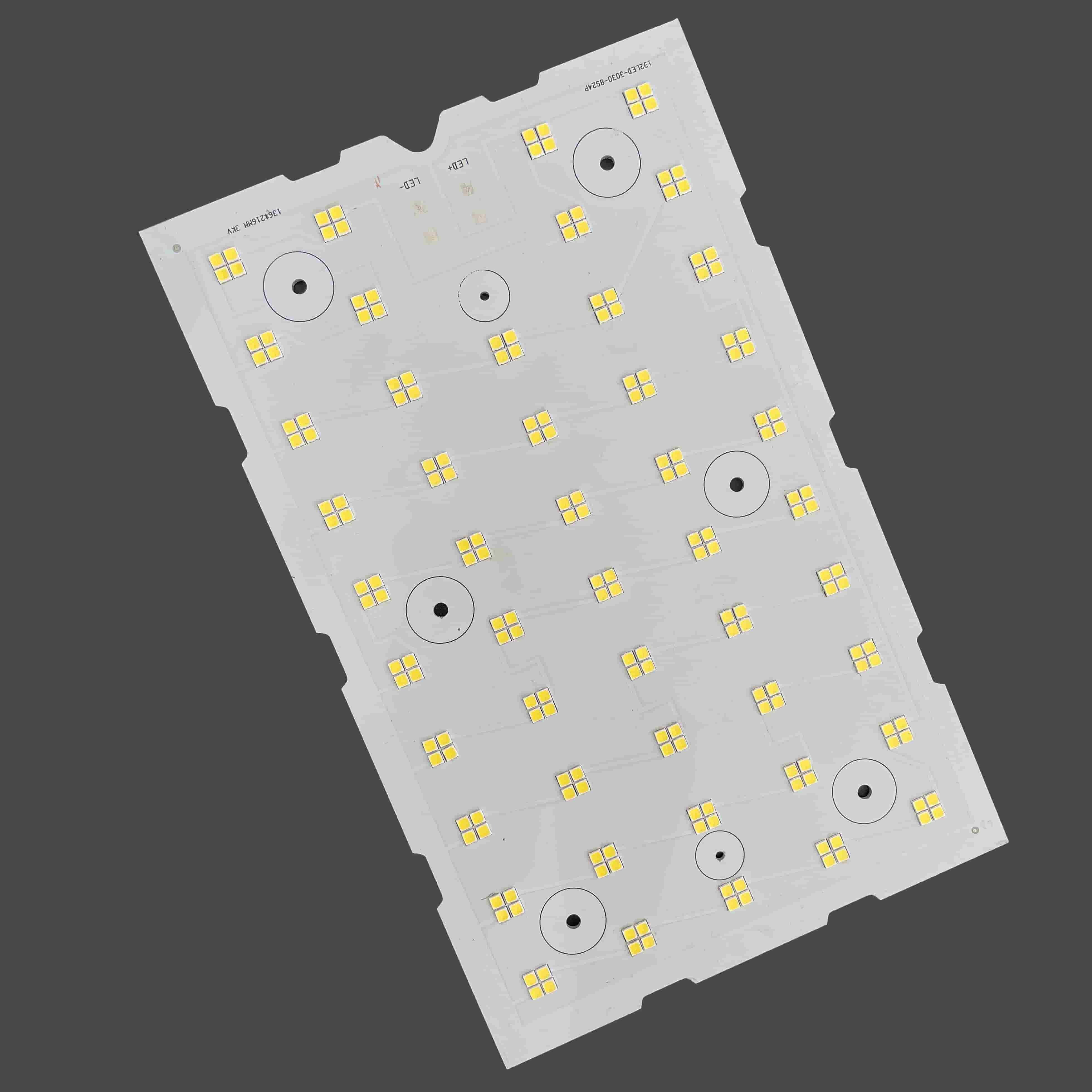 Quality 150W SMD 3030 LED PCB Board with TYPE2-M Beam Angle Lens for Light Module for sale