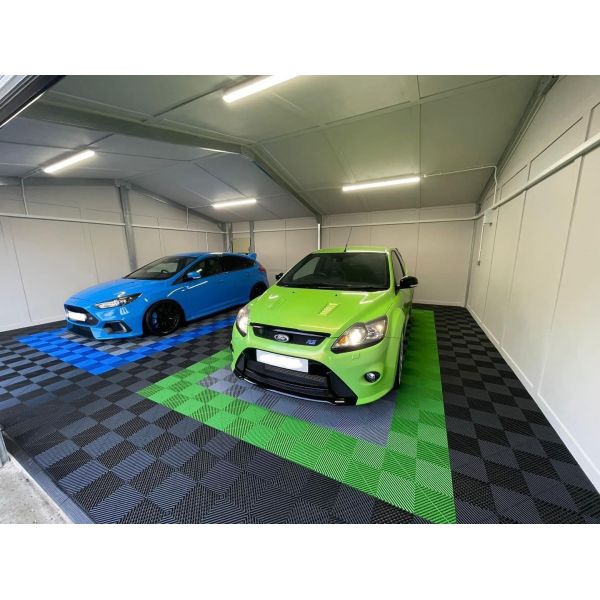 Quality Rib Industrial Interlocking Floor Tiles 18mm Polypropylene Garage Flooring for sale