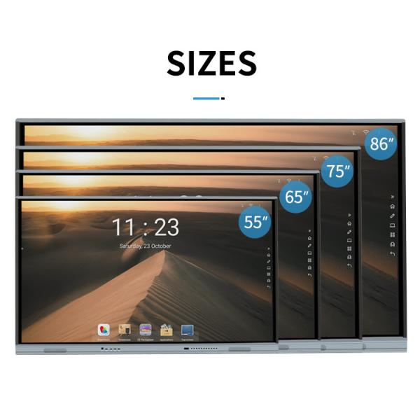 Quality CE 4mm Glass LCD Infrared Smart Board Support Windows Linux Aluminum Alloy Frame for sale