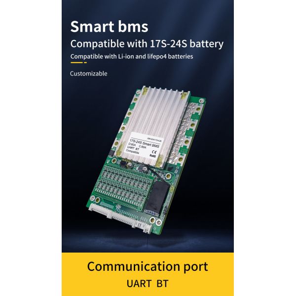 Quality Smart Battery Protection Board , BMS with balancer 17S-24S 80A With BT UART 60V for sale